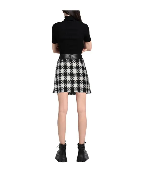 Dolce & Gabbana Plaid Midi Skirt In Two-tone Check