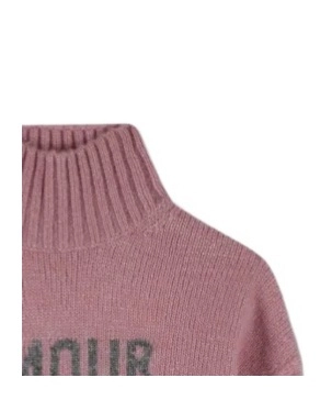 Zadig&Voltaire Ribbed Turtleneck Sweater With "amour" Lettering