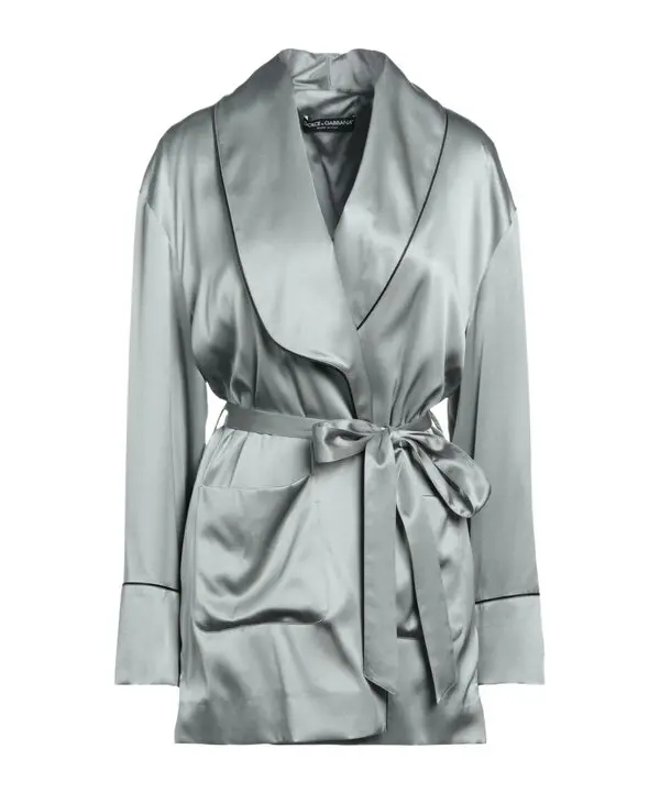 Dolce & Gabbana Color-blocked Satin Home Top - Grey