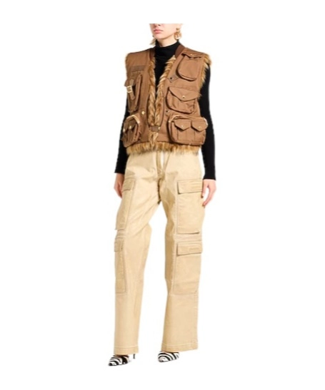 Dolce & Gabbana Solidcolor Sleeveless Canvas Jacket