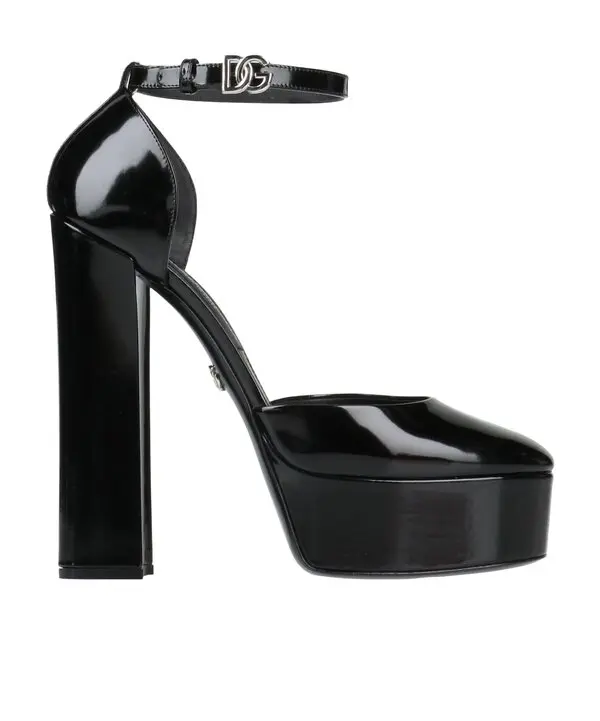 Dolce & Gabbana Patent Leather Block Heel Pumps