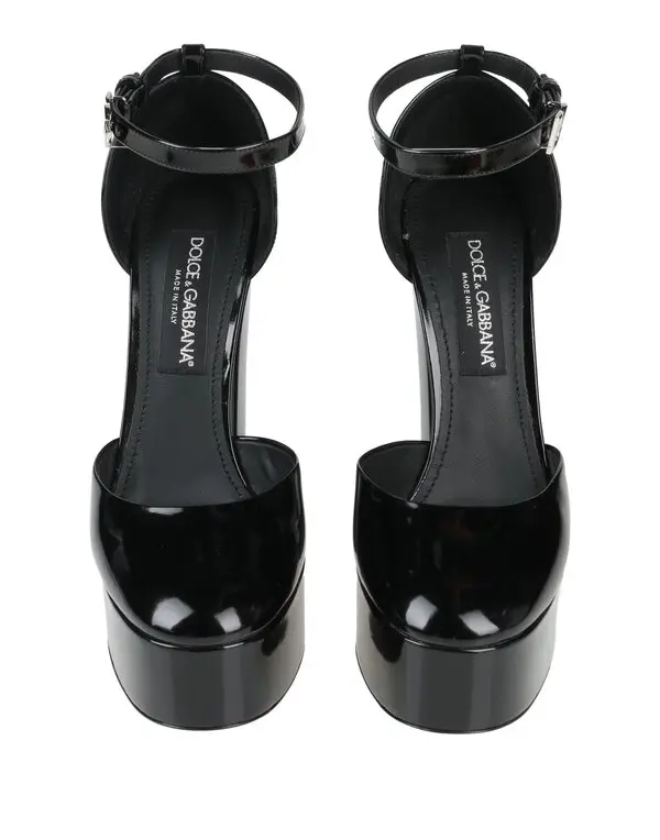 Dolce & Gabbana Patent Leather Block Heel Pumps