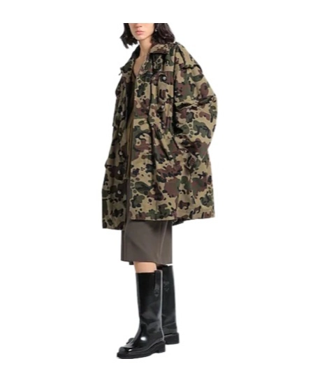 Dolce & Gabbana Camouflageprint Longsleeve Trench Coat
