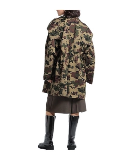 Dolce & Gabbana Camouflageprint Longsleeve Trench Coat