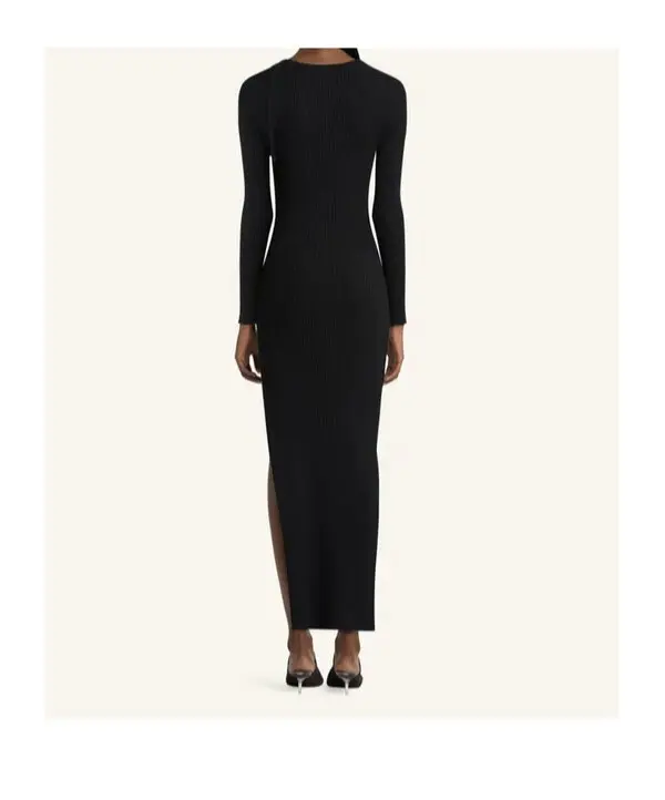 COURREGES Cut-out Ribbed Long Dress