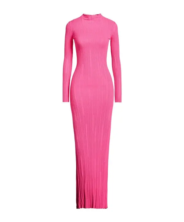 Jacquemus Ribbed Knit Maxi Dress - Fuchsia