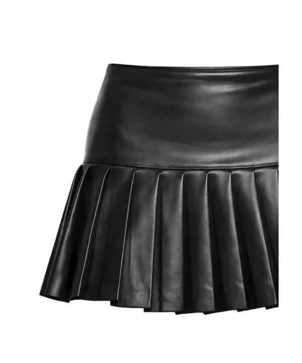 Norma Kamali Pleated Mini Skirt