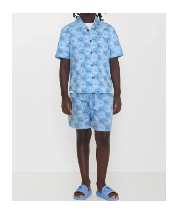 Burberry Knight Checkerboard Cotton Shirt