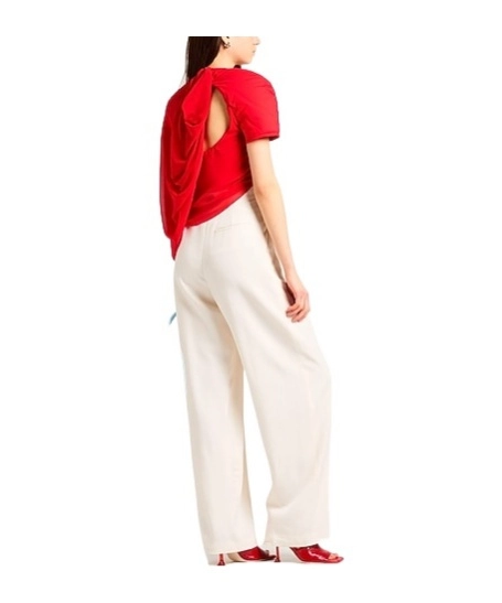 Jacquemus Cropped Top With Sheer Draping