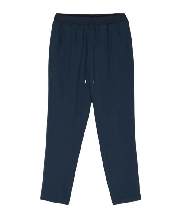 Liu Jo Mid-rise Tapered Trousers With Gold-tone Logo Plaque