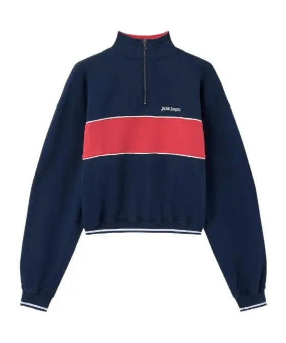 Palm Angels Classic Logo Half-zip Sweatshirt