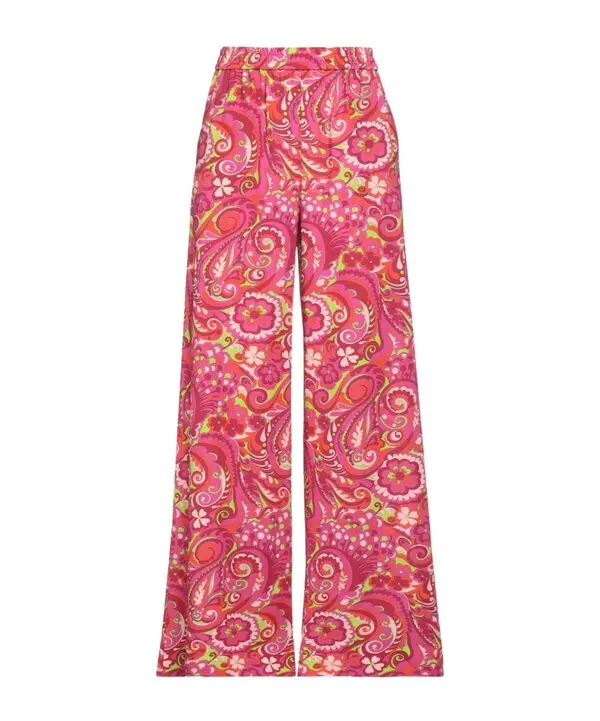 Dolce & Gabbana Paisley Print Wide Leg Pants - Fuchsia