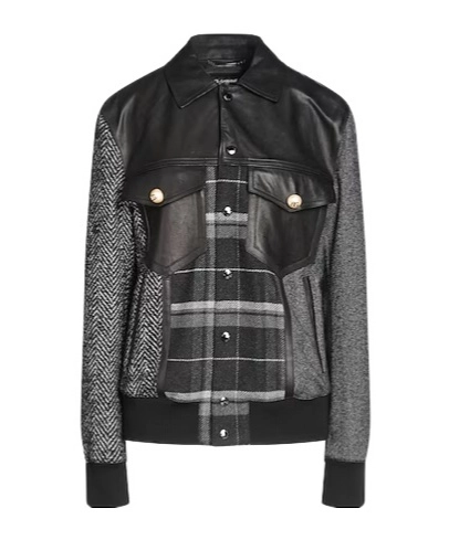 Dolce & Gabbana Plaid Flight Jacket - Black