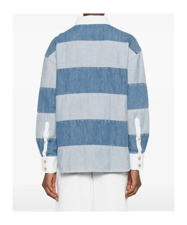Closed Striped Polo Top