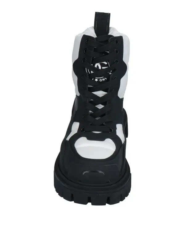 Dolce & Gabbana Color Block Lace-up Ankle Boots