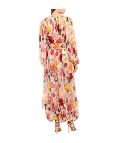 Dolce & Gabbana Floralprint Longsleeve Jumpsuit