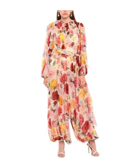 Dolce & Gabbana Floralprint Longsleeve Jumpsuit