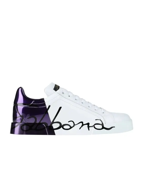 Dolce & Gabbana Letter Print Sneakers - White