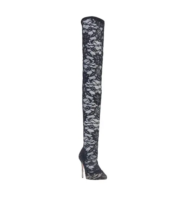 Dolce & Gabbana Over-the-knee Lace Boots