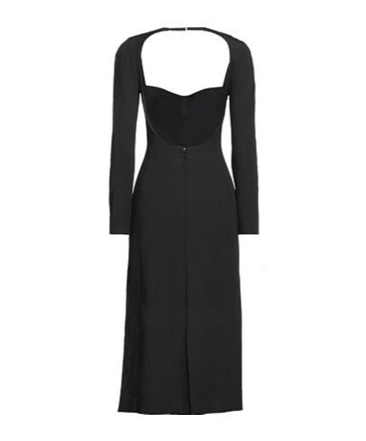 Jacquemus Flared Midi Dress With Bow Detail - Black