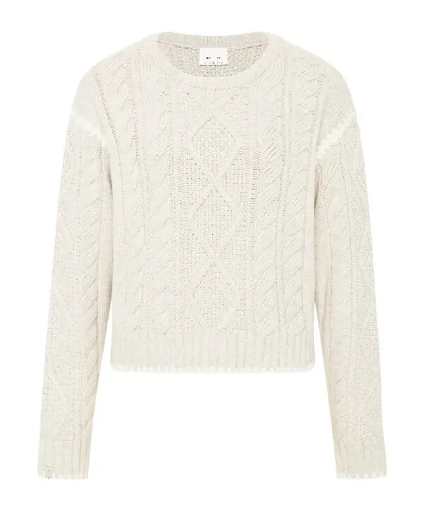 The Upside Xanthe Cable-knit Crew-neck Sweater