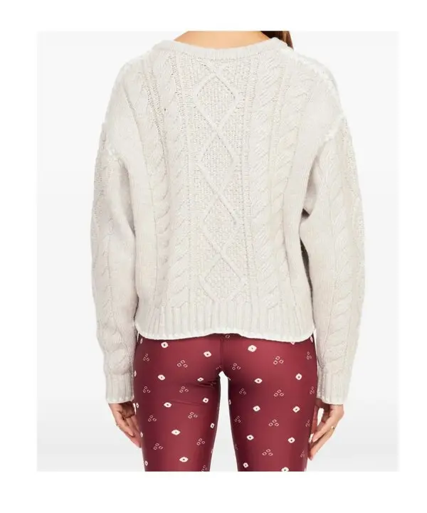 The Upside Xanthe Cable-knit Crew-neck Sweater