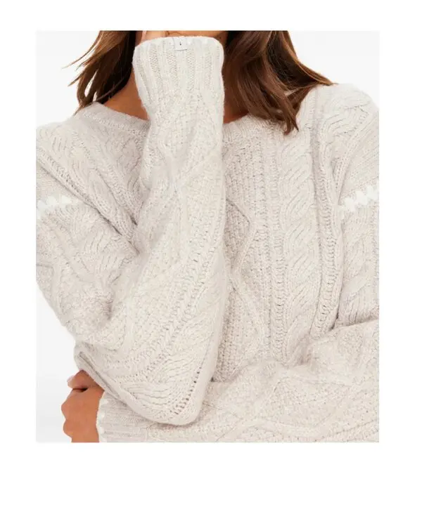 The Upside Xanthe Cable-knit Crew-neck Sweater