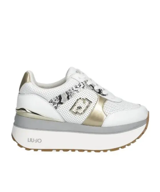 Liu Jo Lace-up Sneakers With Snake Print Detail