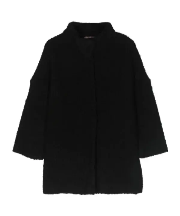 Liu Jo Faux Shearling Coat - Black