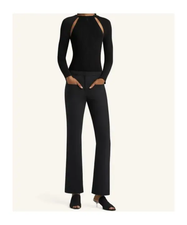 COURREGES Long-sleeve Cut-out Detail T-shirt
