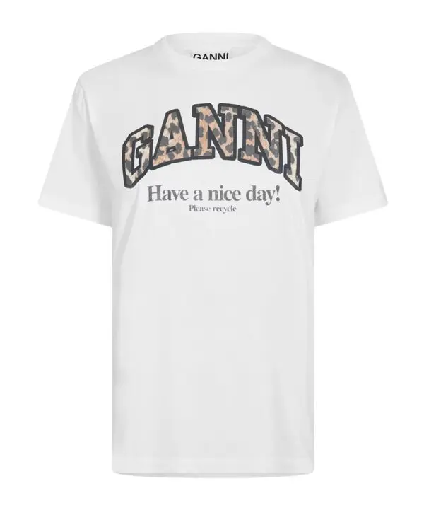 GANNI Graphic Baby Tee - White