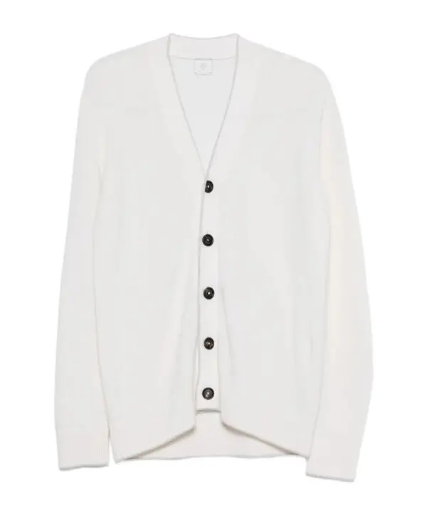 Eleventy Contrasting Trim Buttoned Cardigan