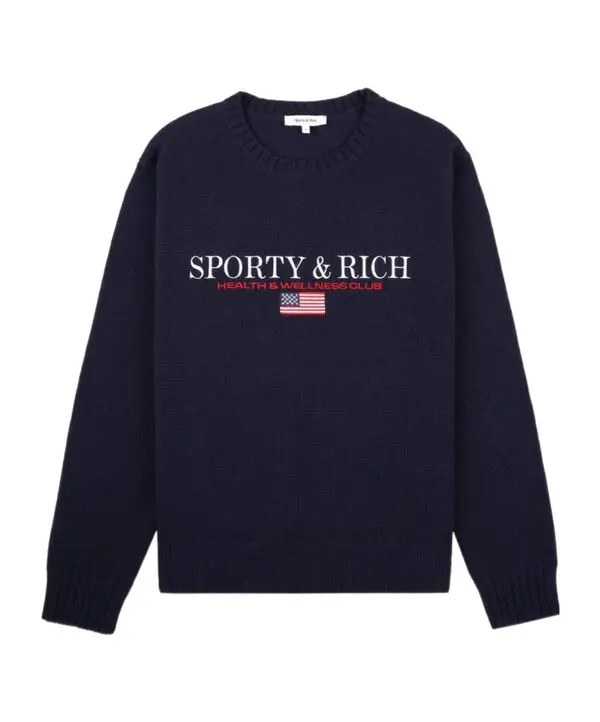 SPORTY  RICH Sporty & Rich Nautical Graphic Crewneck Sweatshirt