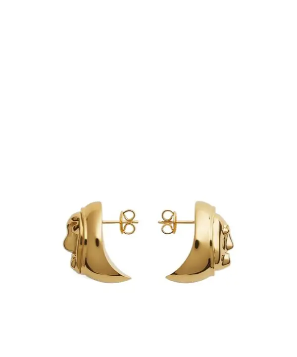 Bottega Veneta Face Earrings - Golden