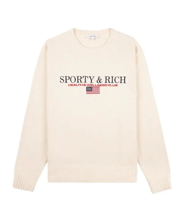 SPORTY  RICH Sporty & Rich Logo Knitted Jumper