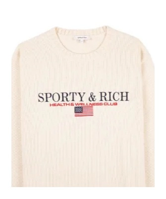 SPORTY  RICH Sporty & Rich Logo Knitted Jumper