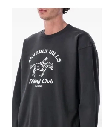 SPORTY  RICH Riding Club Crew-neck Sweatshirt