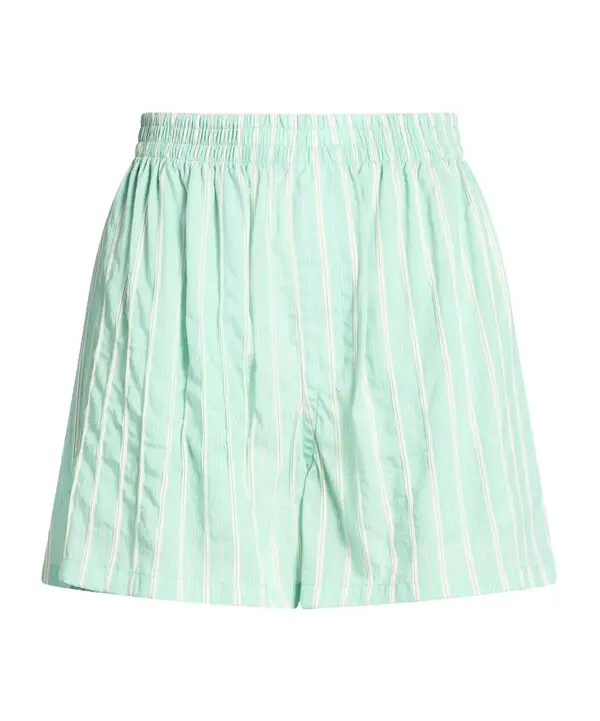 Balenciaga Striped Twill Bermuda Shorts