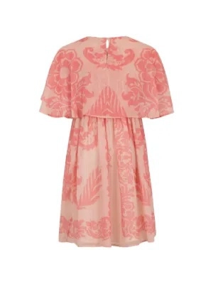 Etro Georgette Dress With Placed Floral Print And Tiered Design