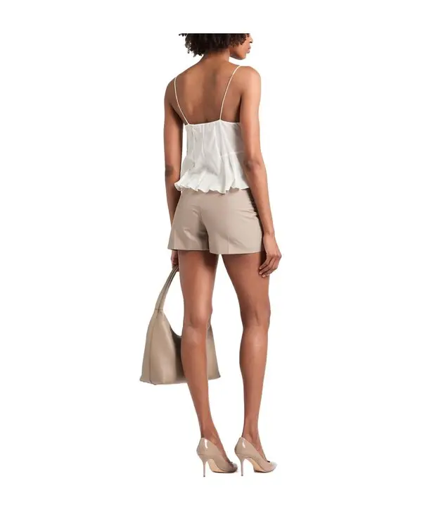 Isabel Marant Étoile Sleeveless Ruched Crepe Top With Ruffles - Ivory