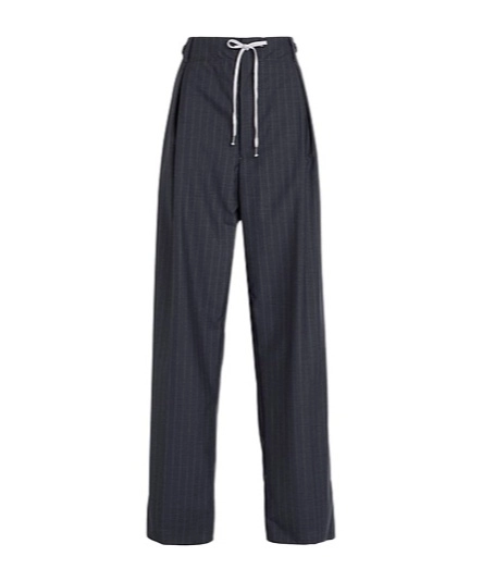 MAISON MARGIELA Pinstriped Wide-leg Trousers