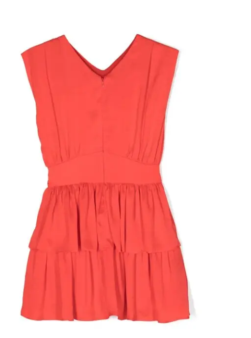 Liu Jo Ruffled V-neck Sleeveless Dress