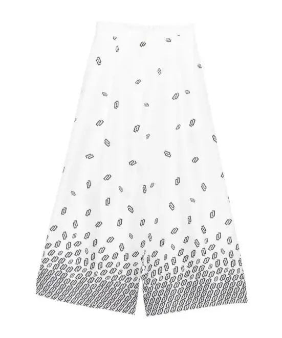Liu Jo Geometric Pattern Wide Leg Trousers
