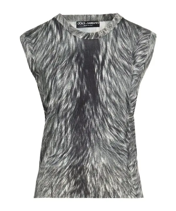 Dolce & Gabbana Sleeveless Knit Top - Charcoal