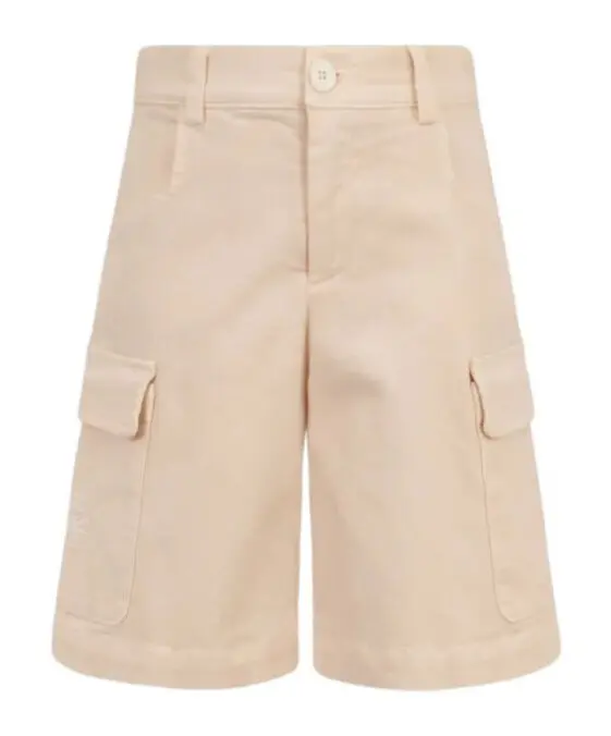 Etro Stretch Cotton Cargo Bermuda Shorts With Logo