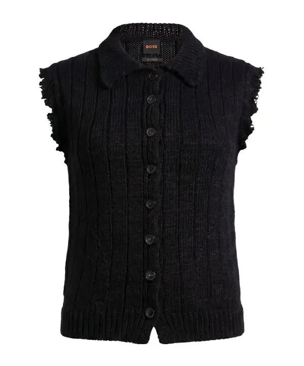 MAISON MARGIELA Two-tone Knit Short-sleeve Top