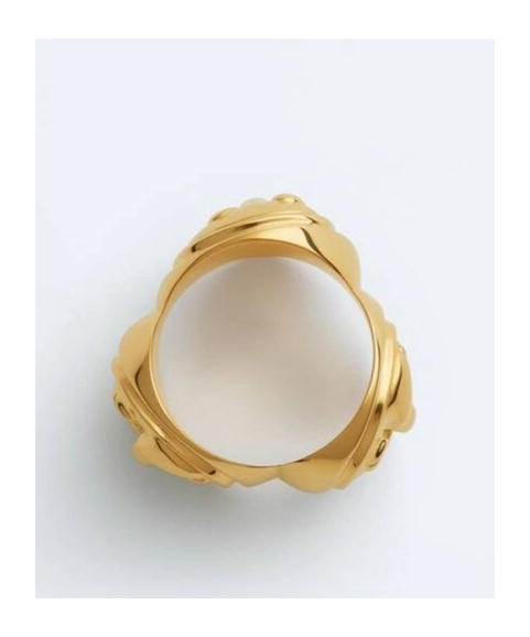 Bottega Veneta Abstract Face Ring