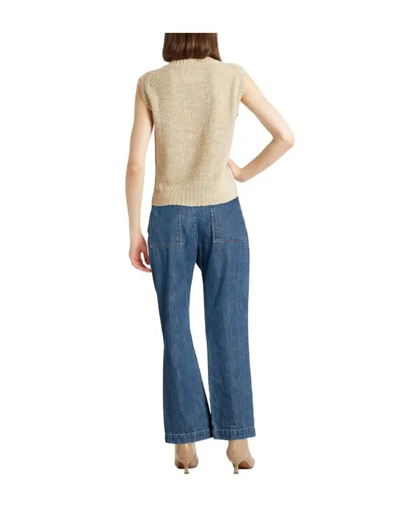 Max Mara Solid Color Denim Trousers