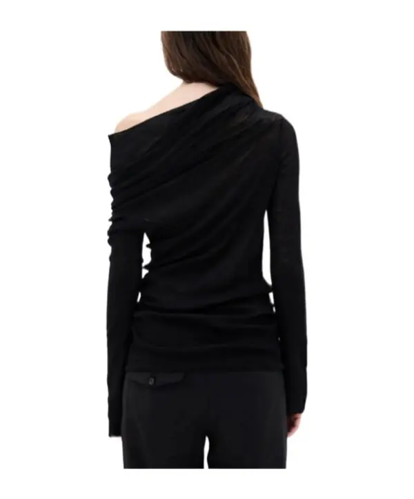 ANN DEMEULEMEESTER Drop-shoulder Long-sleeve Top