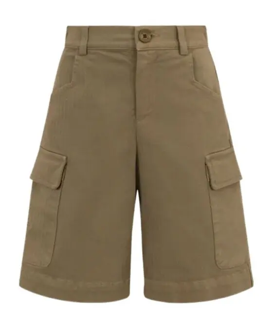 Etro Stretch Cotton Cargo Bermuda Shorts